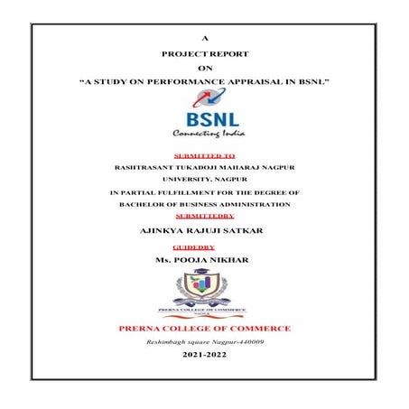 Project Report of performance appraisal of bsnl.docx
