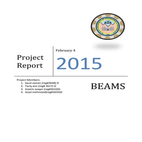 Project report on beams | PDF