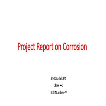 12th CHEMISTRY PROJECT - RUSTING OF IRON | PDF