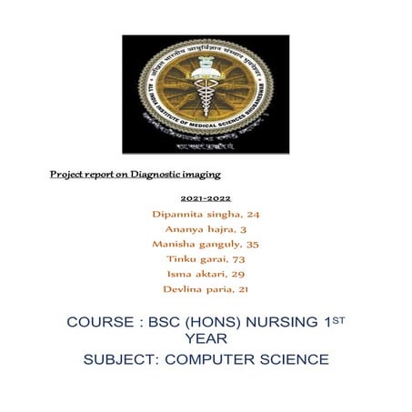 Project report on Diagnostic imaging.docx