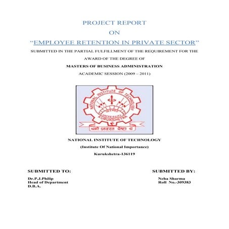Employee retention hr project in brandix certificates | DOCX