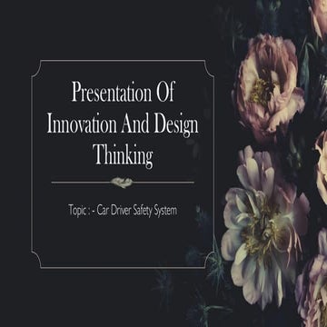 project report on car driver safety system for drink and drive case. | PDF