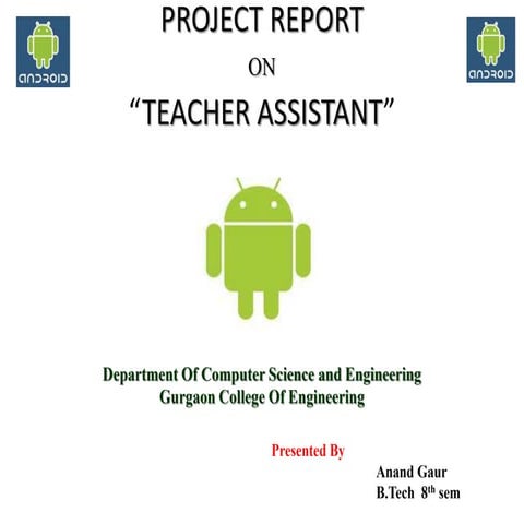 Android Development (Teacher Assistant) | PPTX
