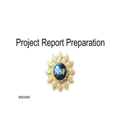 Project Report Preparation on annual report | PPT | Science