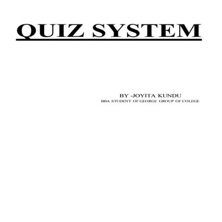 Code For Quiz In My Sql Doc 2330