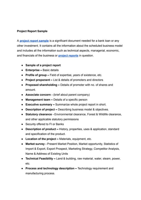 Project Report | PPT