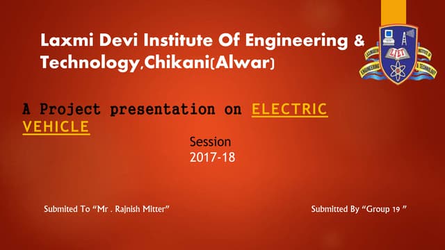 Electric Vehicle Ppt Pptx