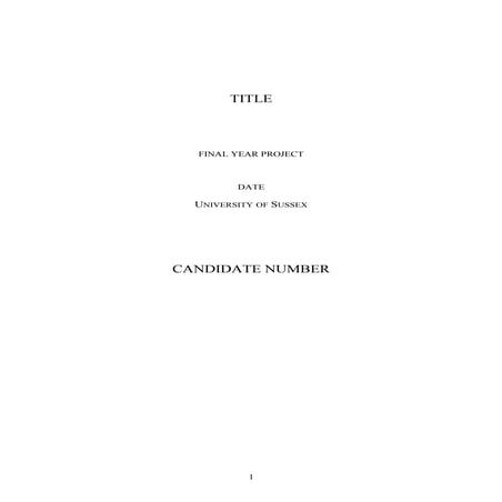 Project report template | PDF