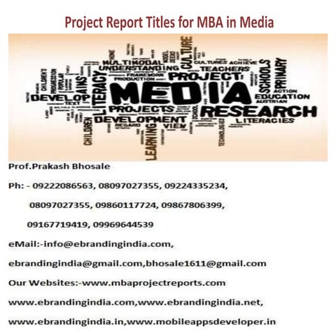 Project report titles for mba in media | PPTX | Management Consulting ...