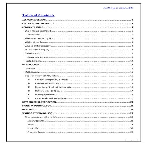 Project report on truck turnaround time | PDF