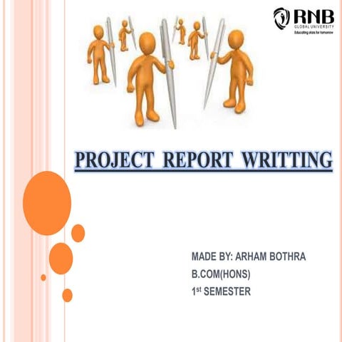 Project report writting format | PPTX