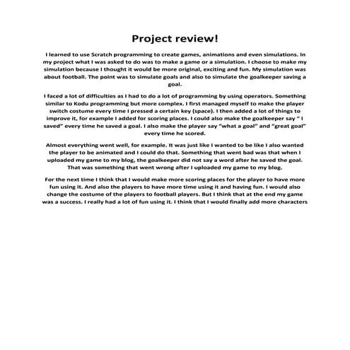 Project review | PDF