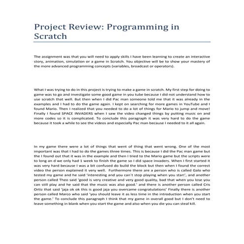 Project review | PDF