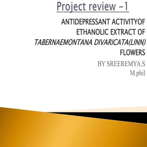 Project review 1 anxiety | PPTX