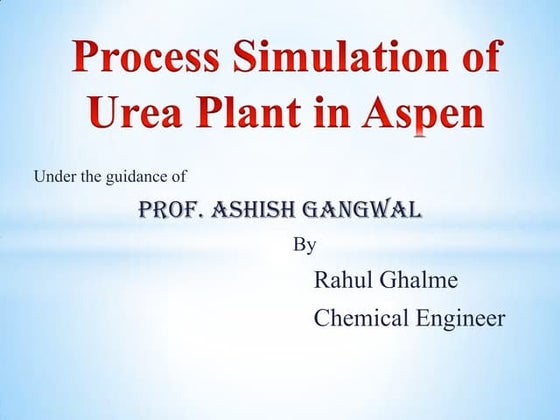 Urea manufacturing process | PPT