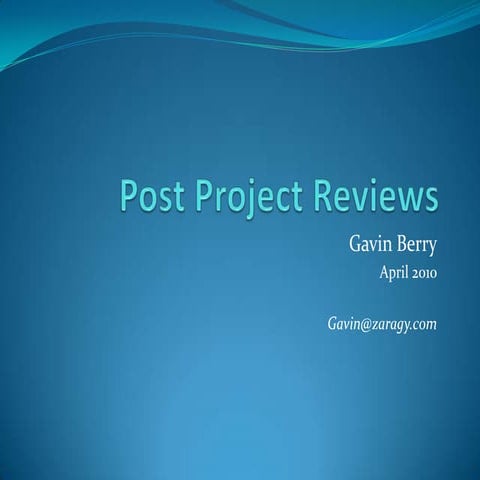 Project Reviews 20100414 1 0 | PPTX