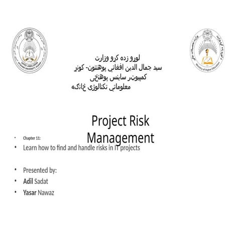 Project Risk Management-1 what is project risk management what are the ...
