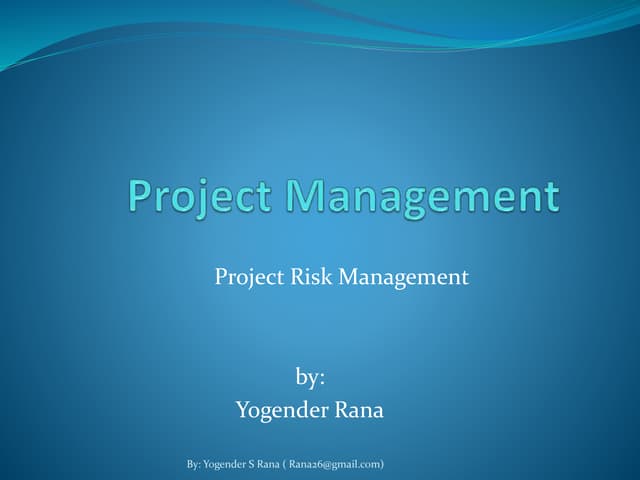 Risk Management | PPTX