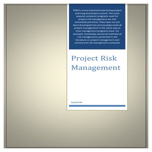 Project risk management (1) | DOCX