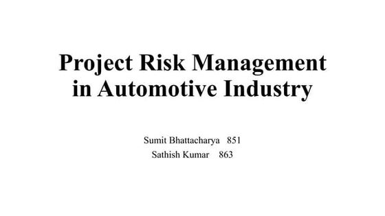 RMMM-Risk Management,Mitigation and Monitoring. | PPTX