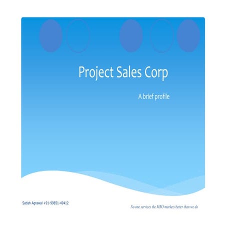 Project Sales Corp - Brief Profile | PDF