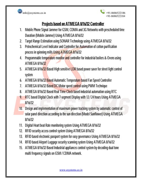 Projects Based On Atmega Controlleer Pdf