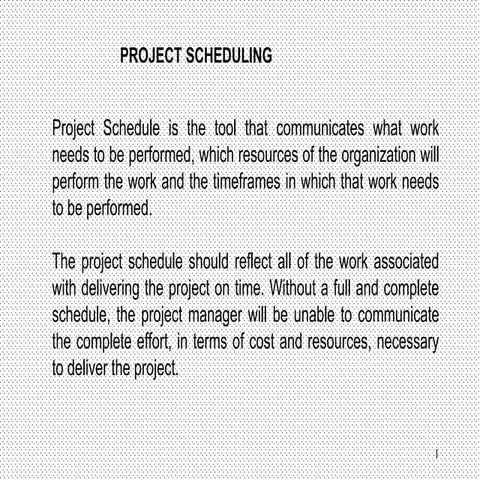 Project Scheduling.ppt
