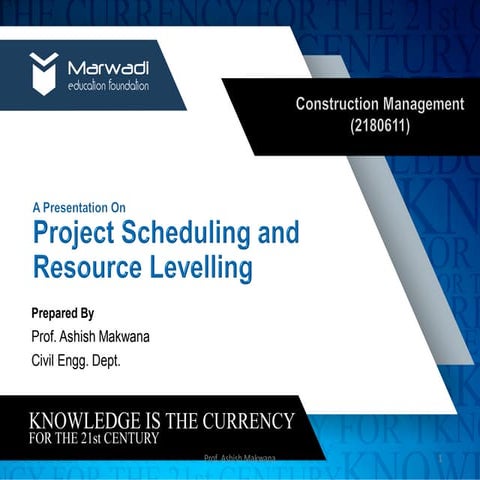 Project scheduling and resource levelling_Construction Management | PDF