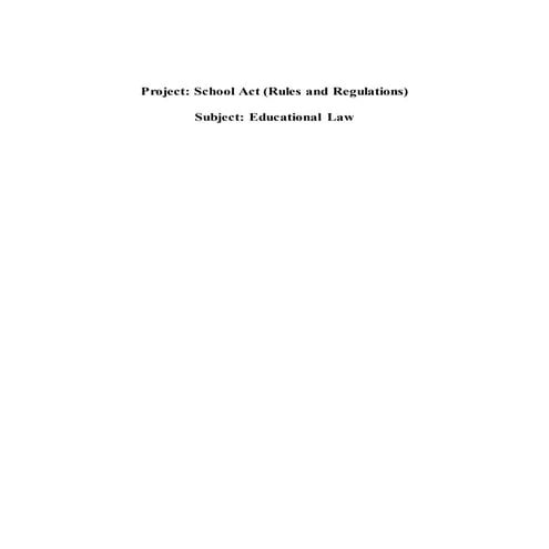 Project school rules and regulations | DOCX