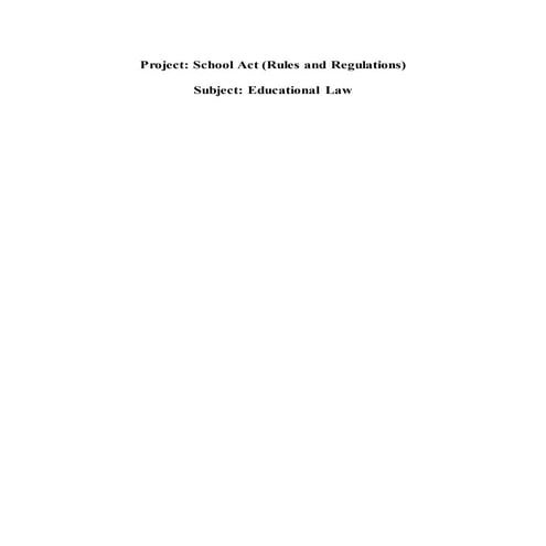 Project school rules and regulations | DOCX
