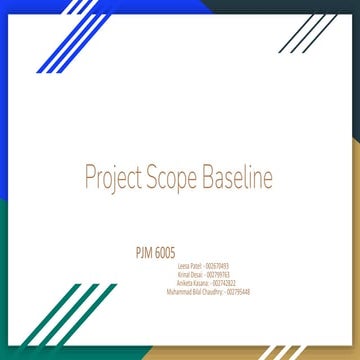 Project Scope Baseline presentation outlining every | PPT