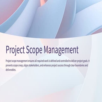 Project Scope Management Project management.pdf