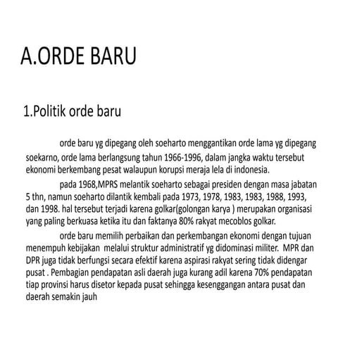 orde baru | PPT