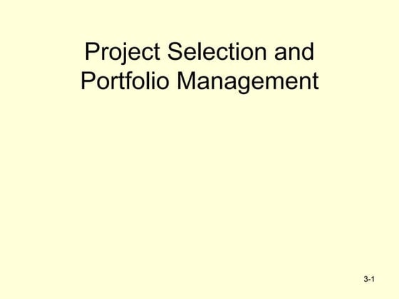 Factors to be considered for project selection | PPT