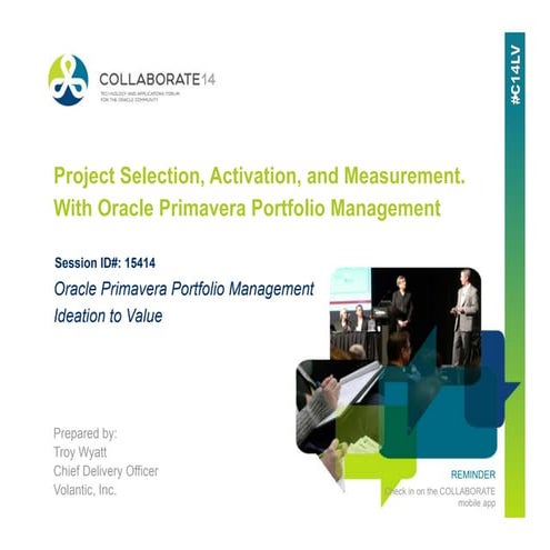 Project selection, activation and measurement with oppm - Oracle ...