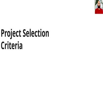 Project Selection Criteria help in PMP/ Project Management | PPTX