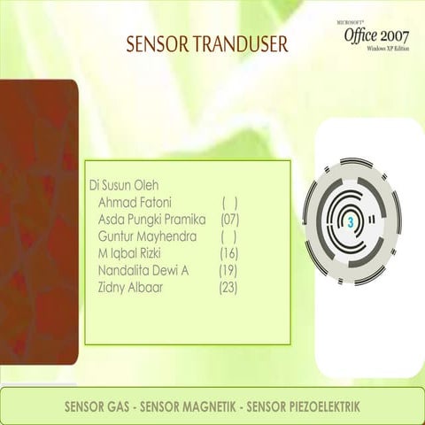 sensor tranduser | PPTX