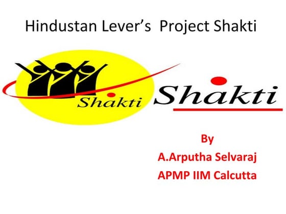Project Shakthi by HUL | PPTX
