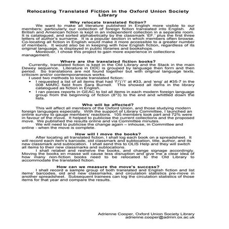 Project showcase handout | DOC