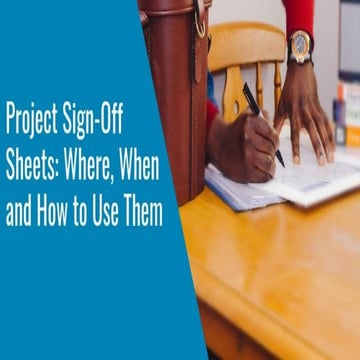 Project sign off | PDF