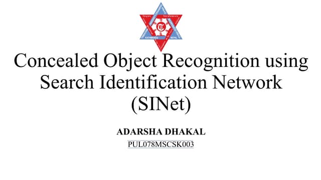 Concealed Object Recognition Ppt