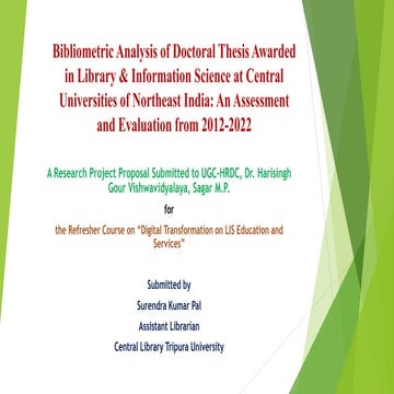 Project_Bibliometric Analysis of Doctoral Thesis Awarded in Library ...