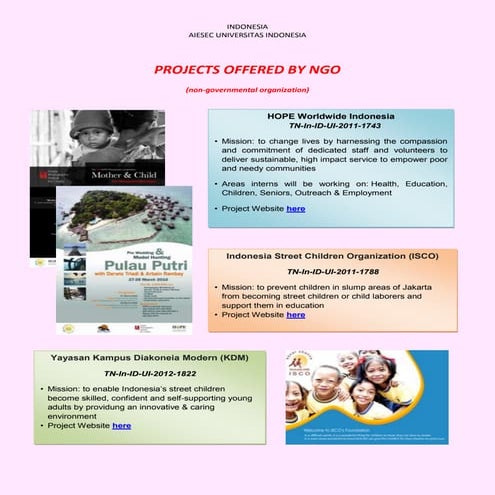 Projects offered by ngo | PDF
