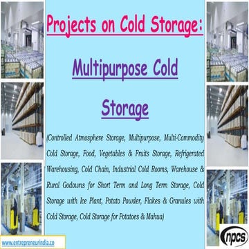 Projects on cold storage multipurpose cold storage | PPTX