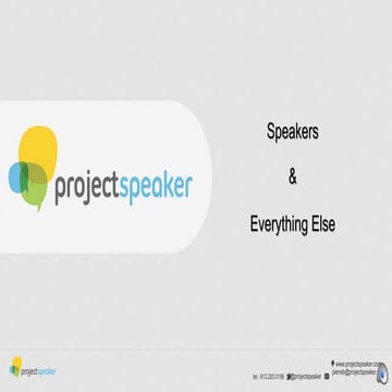 Project speaker investor slide deck - final | PPT