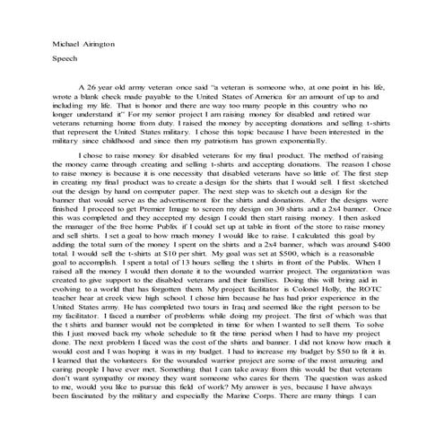 Project speech | PDF