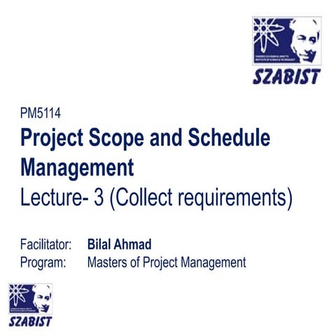 Project Scope and Schedule Management in Projects | PPTX