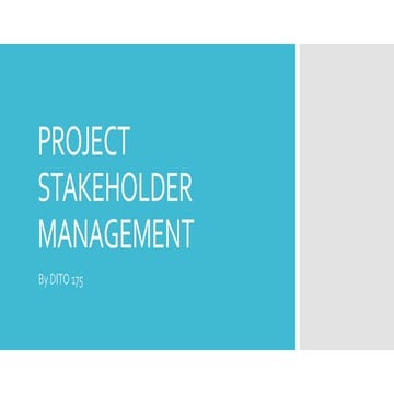 Project stakeholder management | PPTX