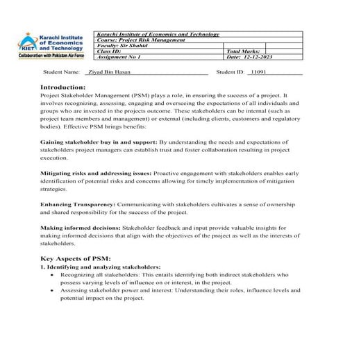 Project Stakeholder Management (Risk Assignment).docx
