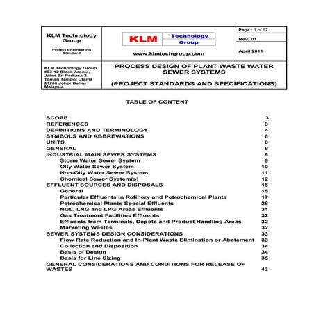 Project standards and_specifications_waste_water_sewer_system_rev01 | PDF